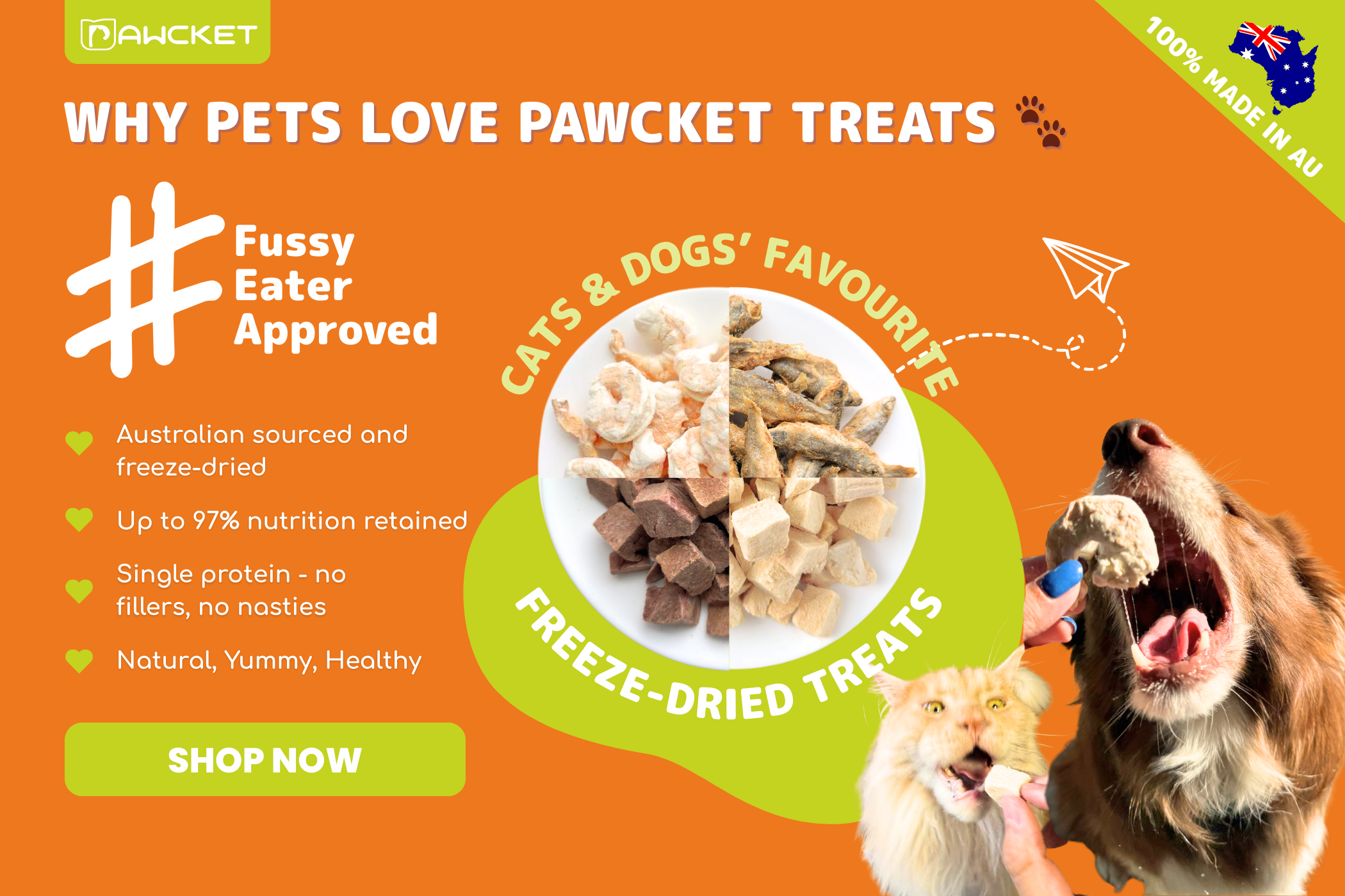 Freeze Dried Pet Food | Australian Made | Pawcket Pet Treats